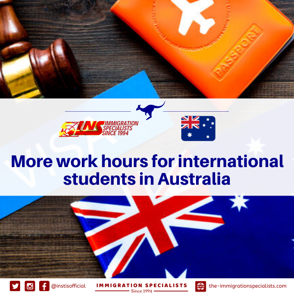More work hours for international students in Australia | INS The ...